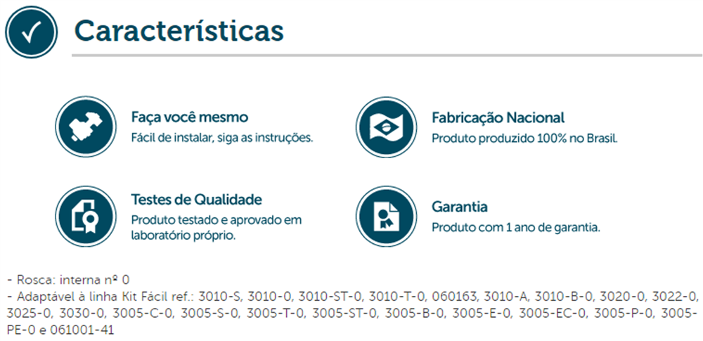Módulo de Redução Rosca Número 01 - 060345 - BLUKIT P2273150 Módulo de Redução Rosca Número 01 - 060345 - BLUKIT P2273150